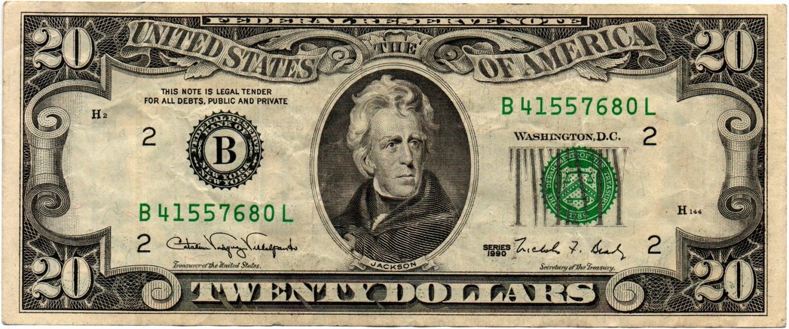 20 долларов 1990 год США 41557680