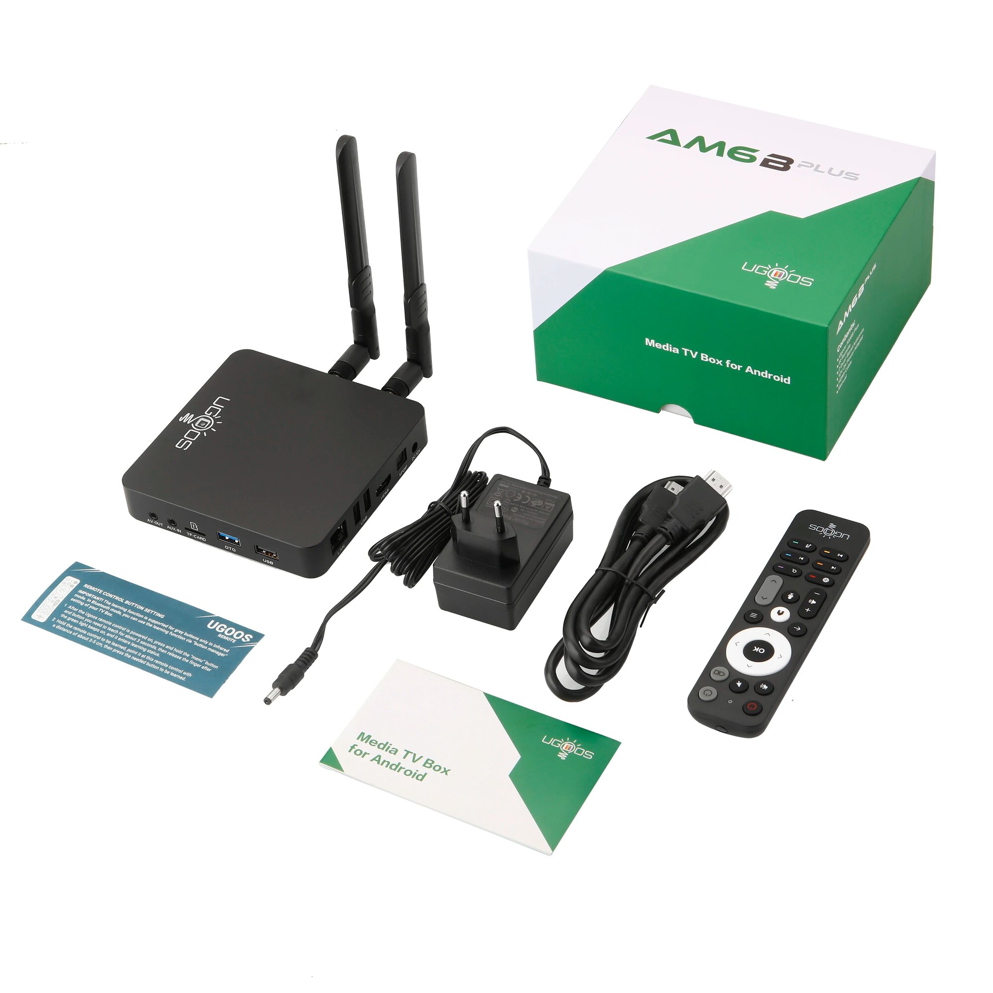Ugoos AM6B Plus ТВ-бокс Android 9, EU Plug