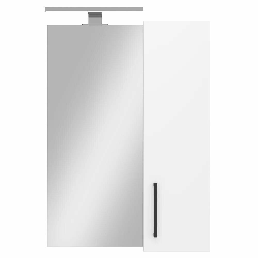 Зеркало-шкаф DIWO Брянск со светодиодной подсветкой, 50, 6 см, белое, зеркало настенное в ванную, в современном стиле