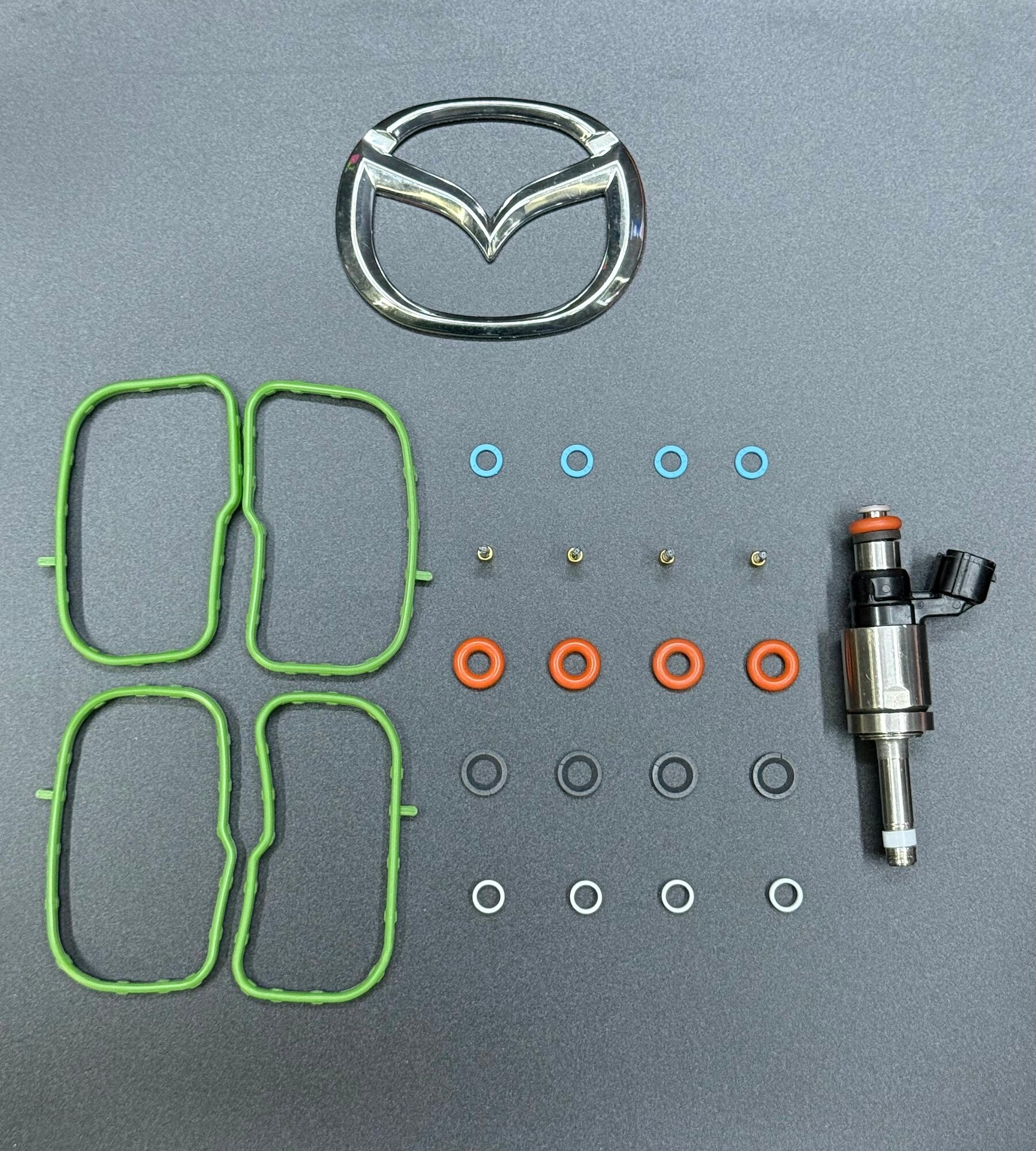 Для Mazda CX5 обьем 2.5 литра PY-VPS комплект прокладок впуск +ремкомплект форсунки на 4 штук 2.5 литра