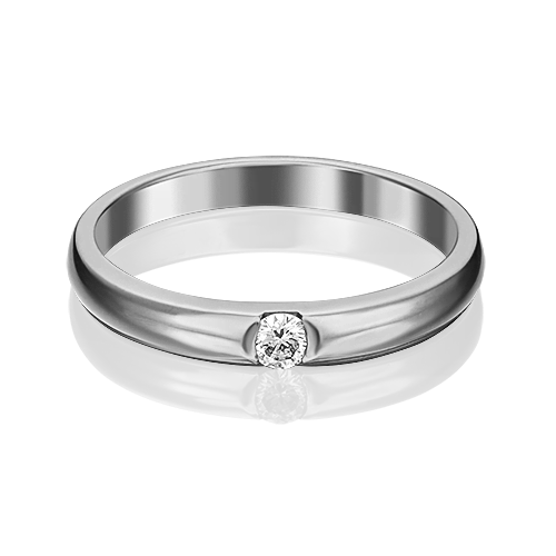 Кольцо, белое золото, 585 проба, бриллиант