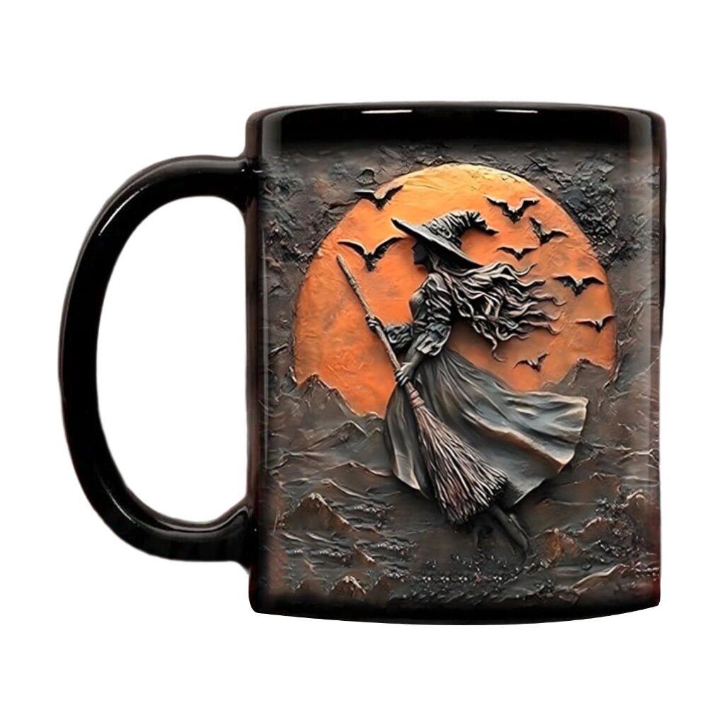 Керамические кофейные кружки с дизайном ведьм, большая емкость, прочные, идеальный подарок