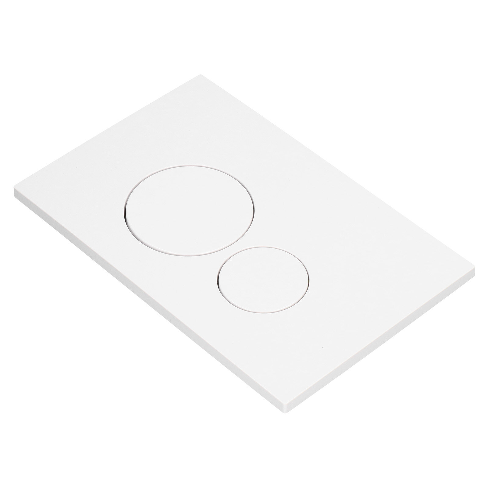 Панель бачка для унитаза белая из ABS с квадратной круглой кнопкой двойной промывки и скрытыми столбами, 23.8x15.3см, 383г