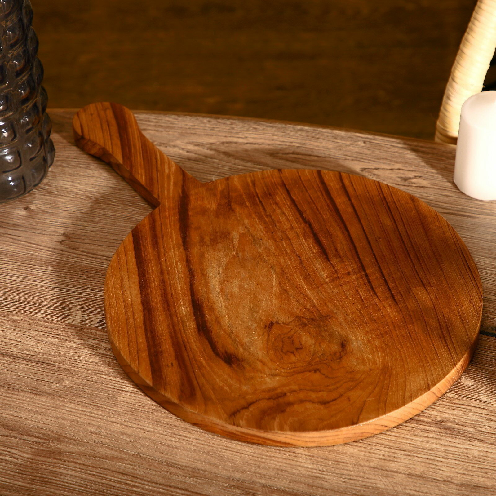 Доска разделочная, 45x30x2 см, тиковое дерево, вид: разделочная доска