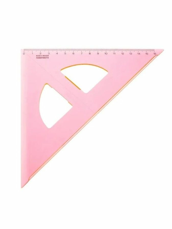 Угольник канцелярский для черчения Koh-I-Noor линейка угловая 45/177