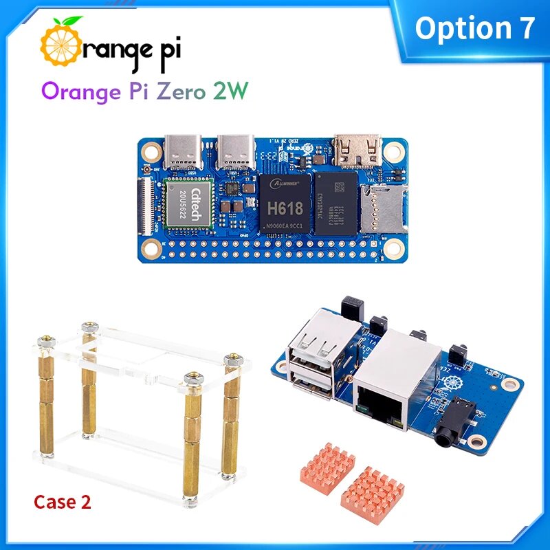 Orange Pi Zero 2 W мини-ПК Option 7, 1GB RAM