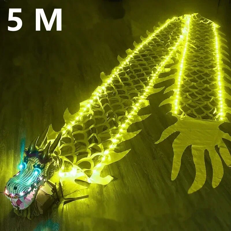 Светодиодный танцевальный дракон Wu Long 3/5 м yellow 5m