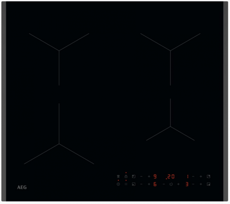 Варочная панель индукционная AEG TN64IA00FB, 4 конфорки, стеклокерамика, черный