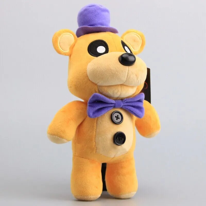 Плюшевая игрушка Фредди из Five Nights at Freddy's, 28 см, мягкая и приятная на ощупь, золотая