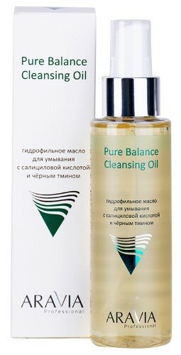 Aravia professional масло гидрофильное для умывания с салициловой кислотой и черным тмином 110 мл