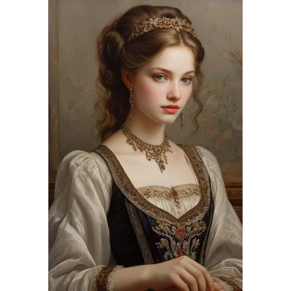 Набор для рисования алмазами, сделай сам, красота 18-го века, картина маслом, Алмазная мозаика, 5D горный хрусталь, ручная работа, вышивка крестиком, украшение для дома 35x50cm square, TP2177