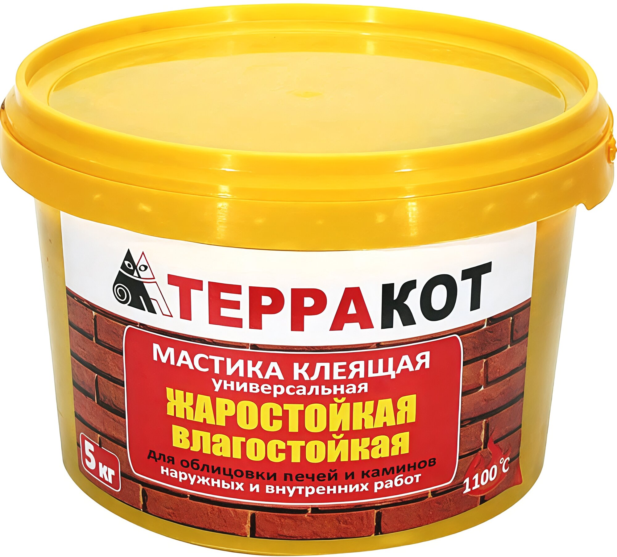 Терракот мастика клеящая жаростойкая, для внутренних работ (5кг)