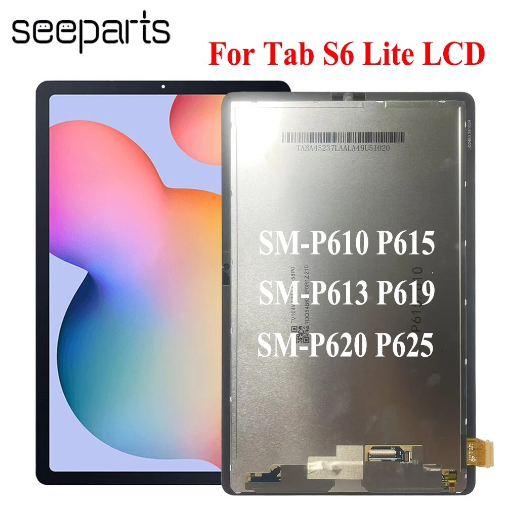 Для Samsung Galaxy Tab S6 Lite ЖК-дисплей, сенсорный экран, стеклянная панель, дигитайзер, запасные части