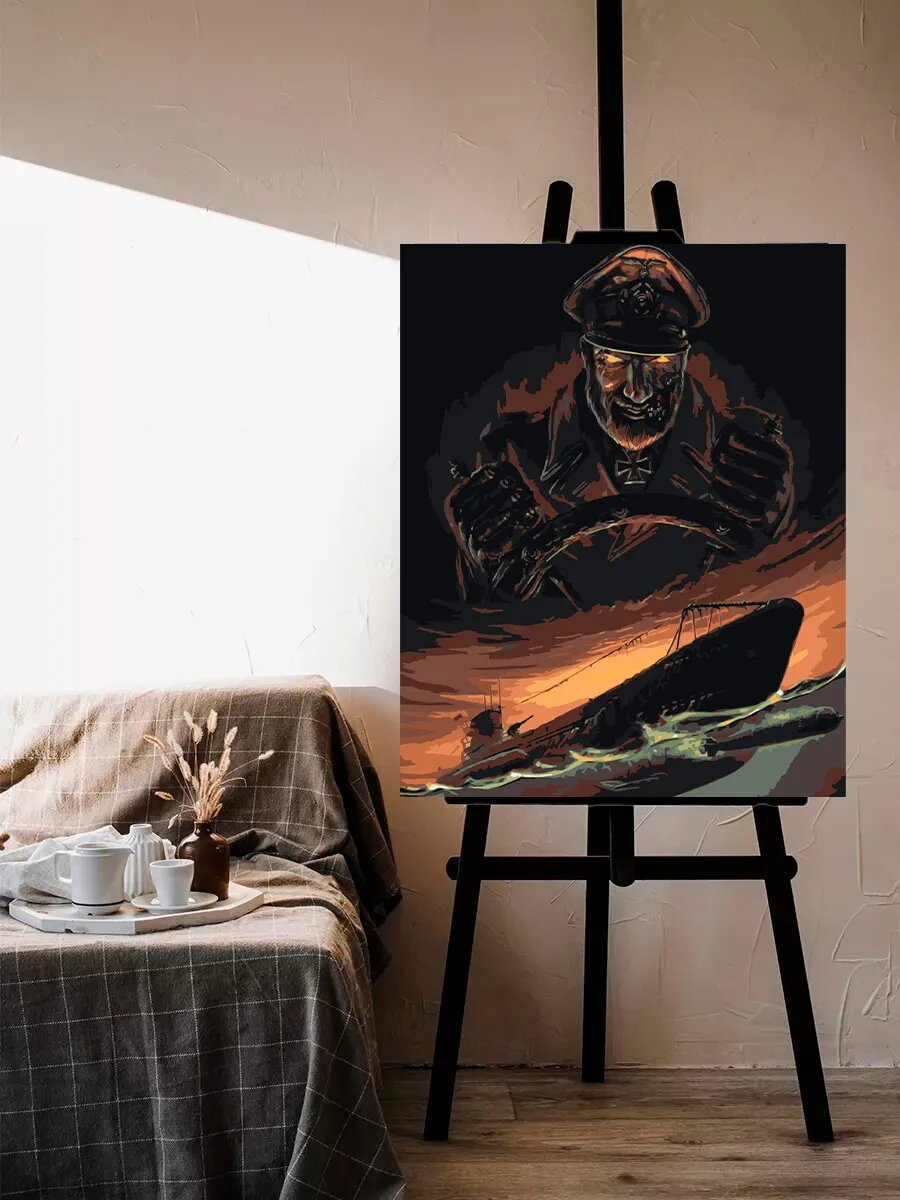 Картина по номерам Кriegsmarine Капитан Подводной Лодки