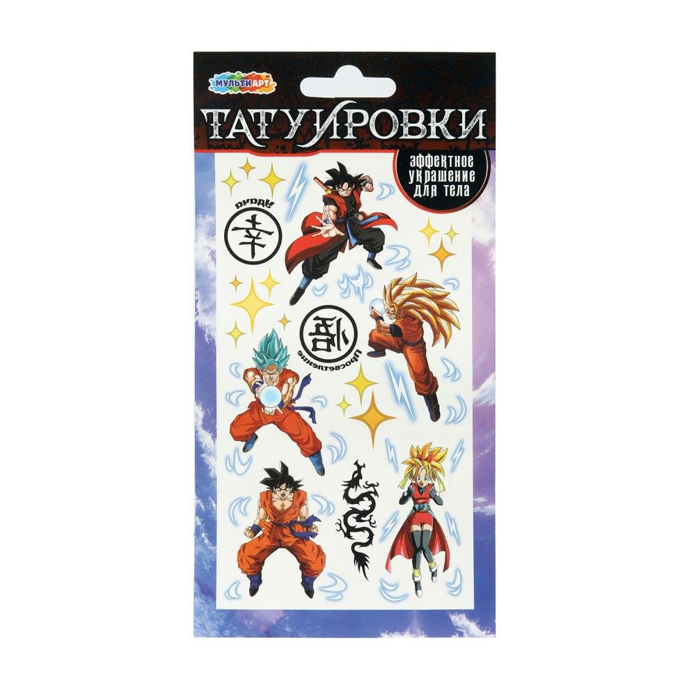 Тату "Дрегон Вол", 1 лист MultiArt TATTOO-117301 (200)