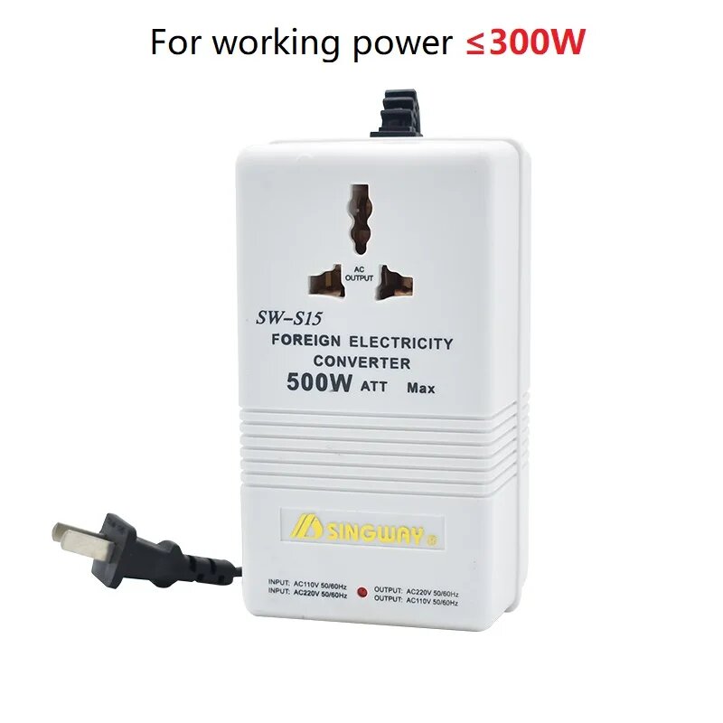 Трансформатор напряжения SW серии 70-500 Вт, 220-110 В/110-220 В, двухсторонний преобразователь питания, дорожный адаптер для электрической зубной щетки, Power below 300W