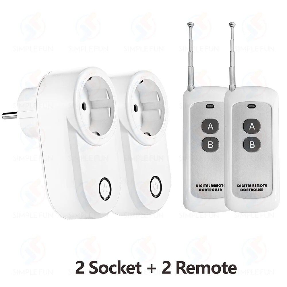 Беспроводная смарт-розетка 433МГц 15А 220В