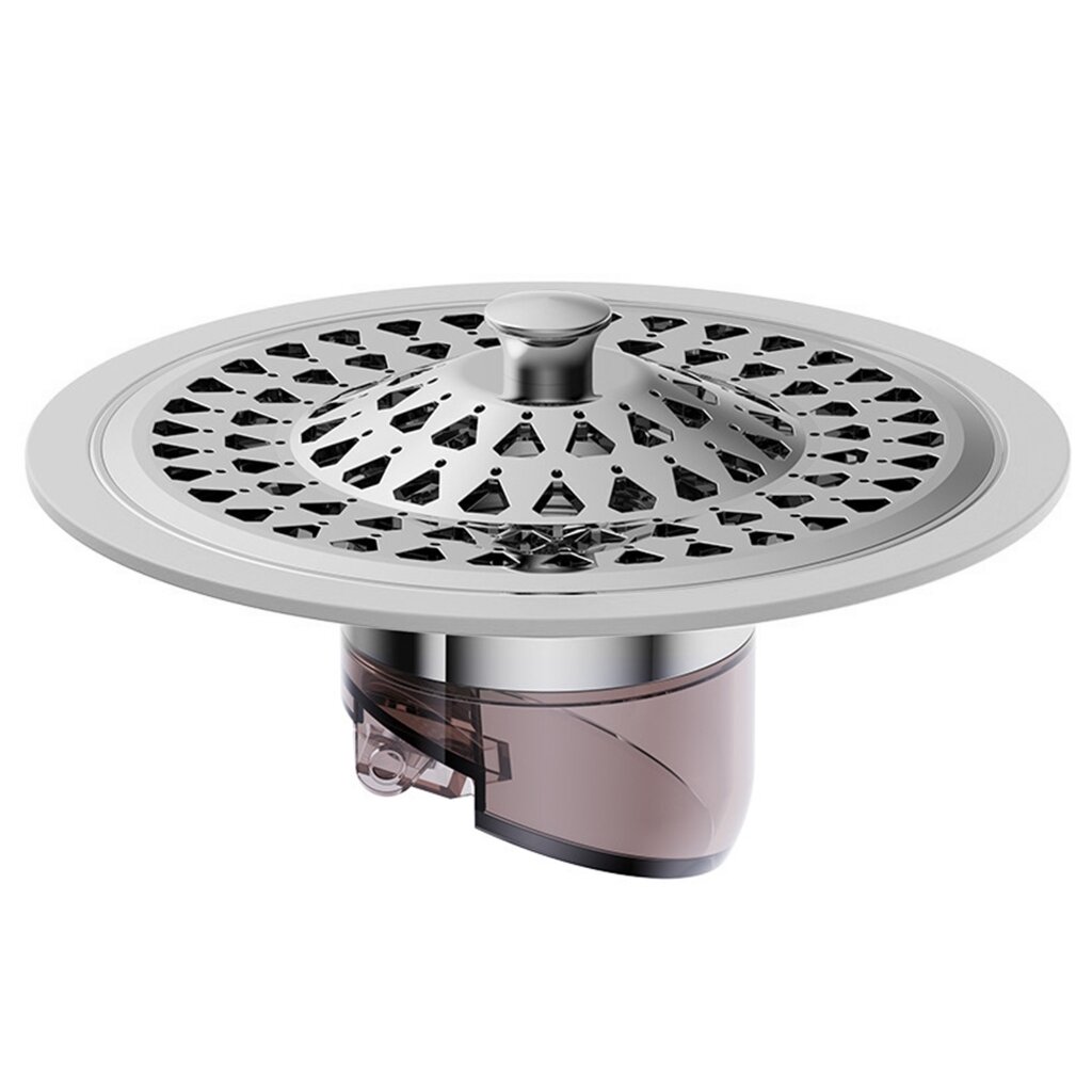 Сетчатый Фильтр Для Слива Душа, Улавливатель Волос, Сливная Крышка Для Ванной Комнаты Из Нержавеющей Стали, Герметичное Уплотнение Для Защиты От Запаха, Стандартная Посадка