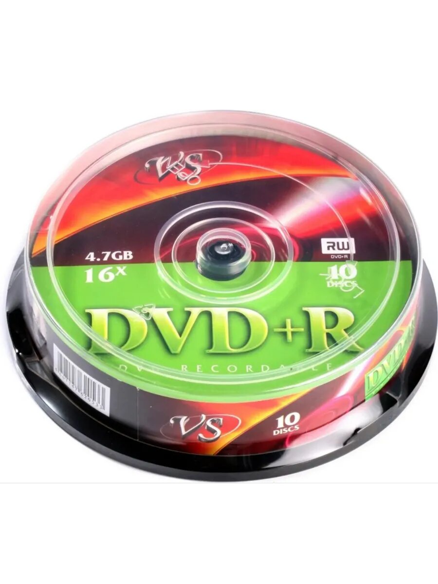 Диски для записи DVD+R 4.7Gb, 16x VSDVDPRCB1001 10шт