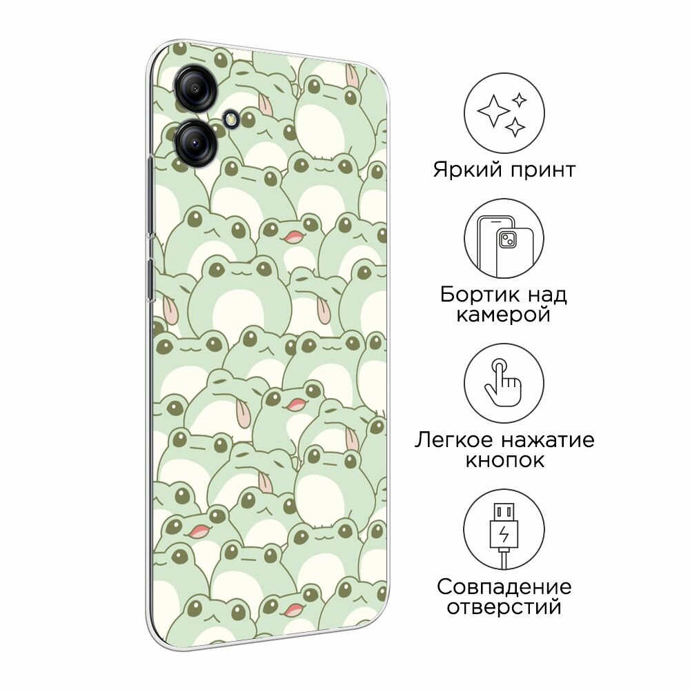 Чехол на Samsung Galaxy A04e / Самсунг A04e с принтом "Море жабок" — фото 1