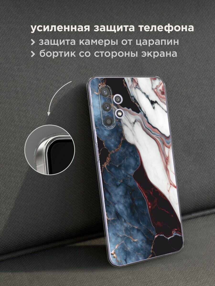 Чехол на Samsung Galaxy A32 / Самсунг Галакси А32 с принтом "Благородный мрамор" — фото 1