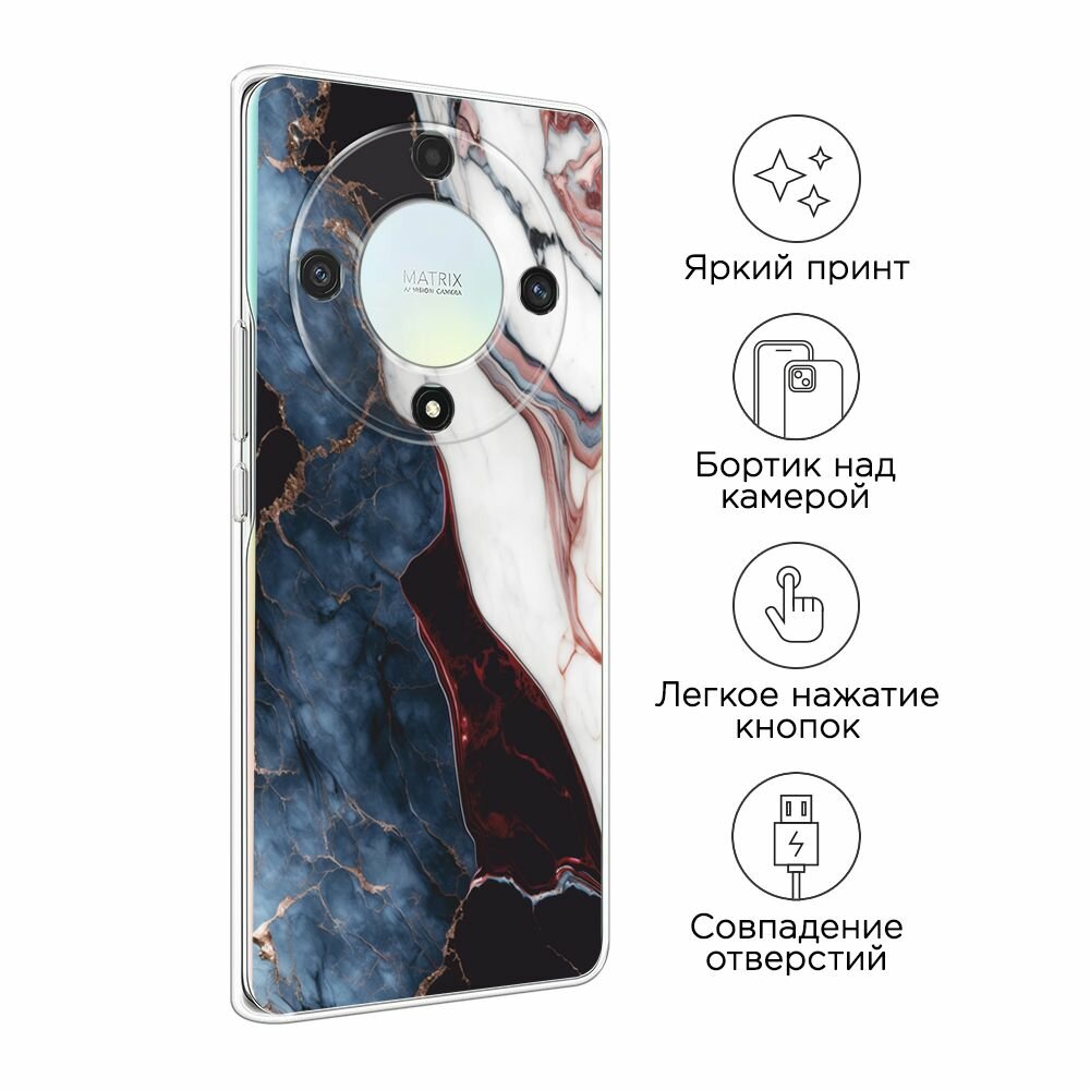 Чехол на Honor X9A / Хонор X9A с принтом "Благородный мрамор" — фото 1