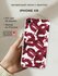 Чехол на Apple iPhone XR / Айфон XR с принтом "Помада паттерн 2", прозрачный