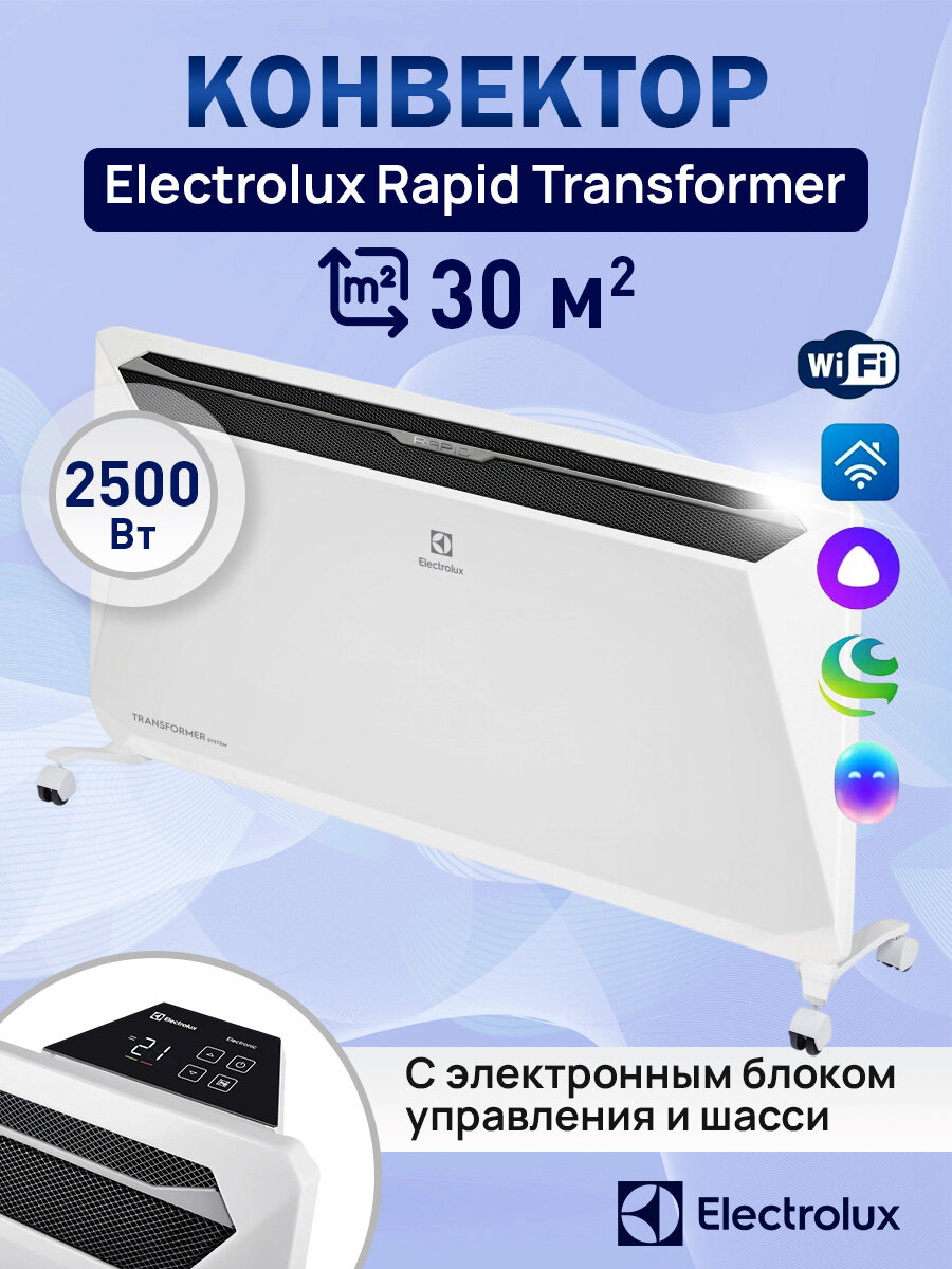 Конвектор электрический Electrolux Rapid Transformer ECH/R-2500 T-TUE4-EFT/RR с шасси (электронный)