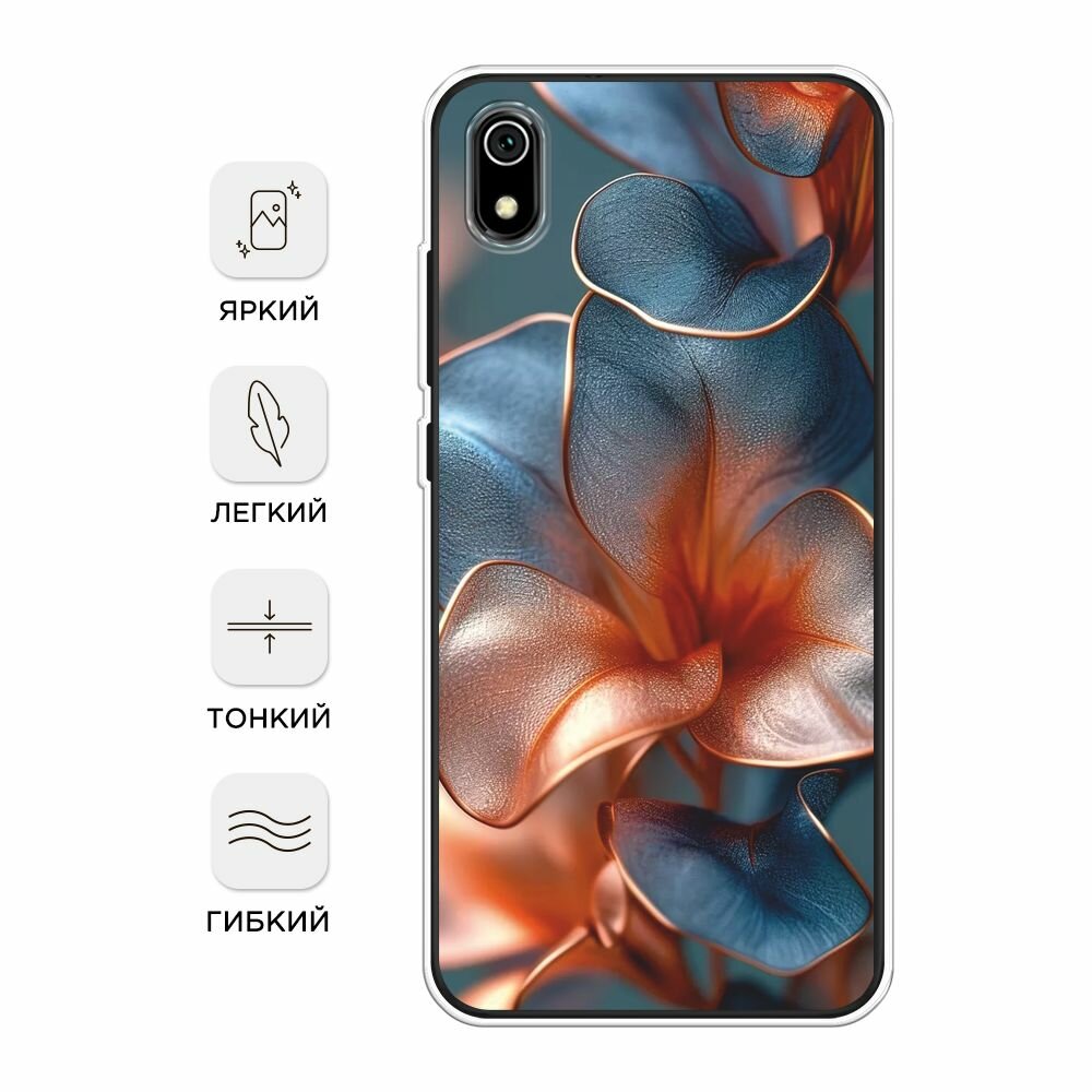 Чехол на Xiaomi Redmi 7A / Сяоми Редми 7А с принтом "Жемчужные цветы" — фото 1