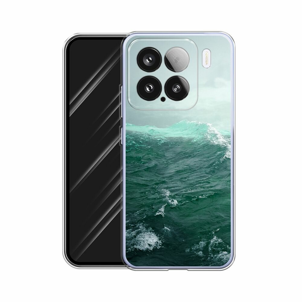 Силиконовый чехол на Xiaomi 15 / Сяоми 15 с принтом "Волны 12" — фото 1