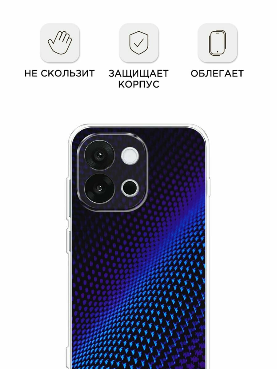 Чехол на OnePlus 13T / Ван Плас 13Т с принтом "Синий карбон" — фото 1