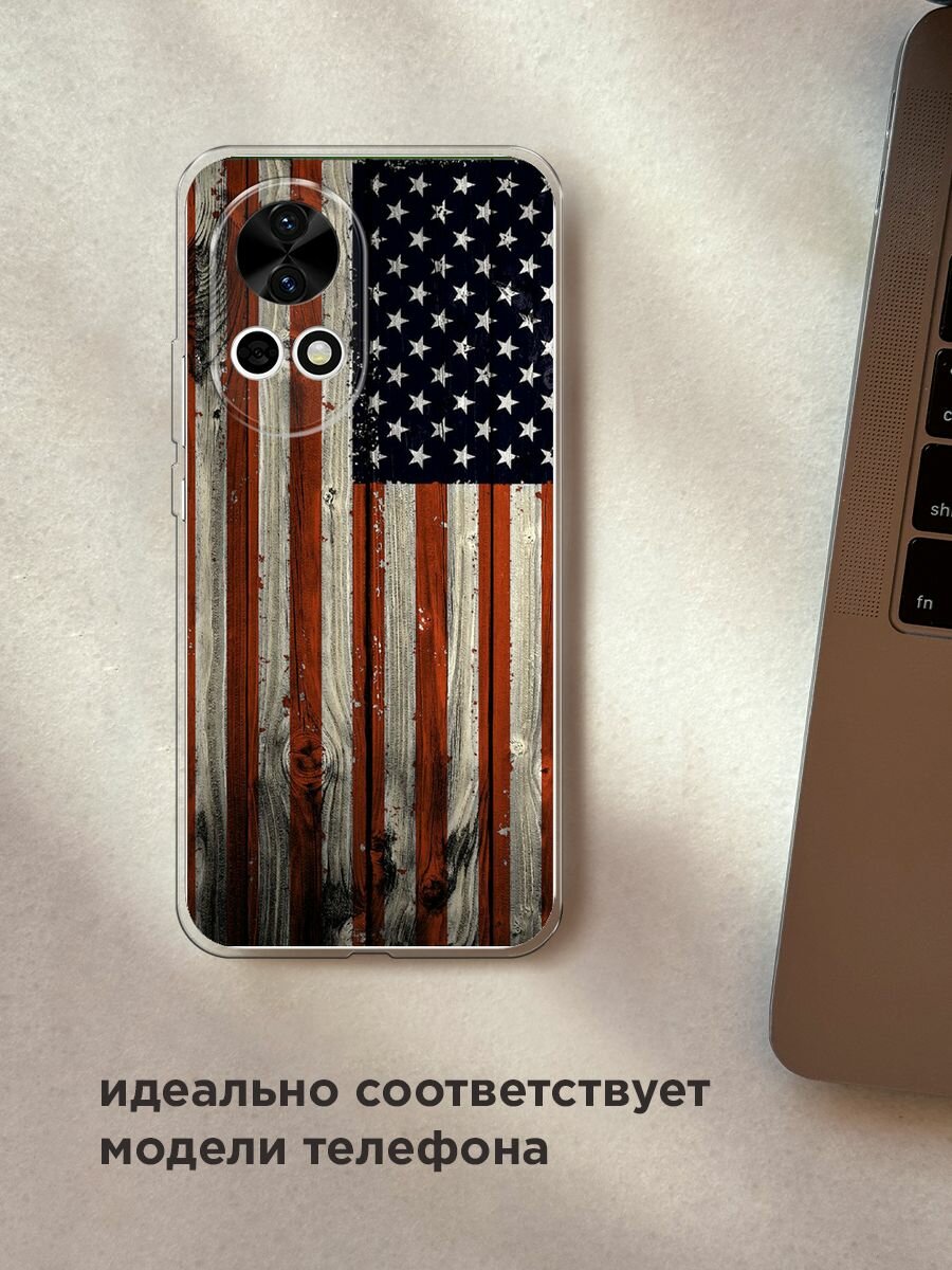 Чехол на Huawei Nova 12/Nova13 / Хуавей Нова 12/Нова 13 с принтом "США" — фото 1