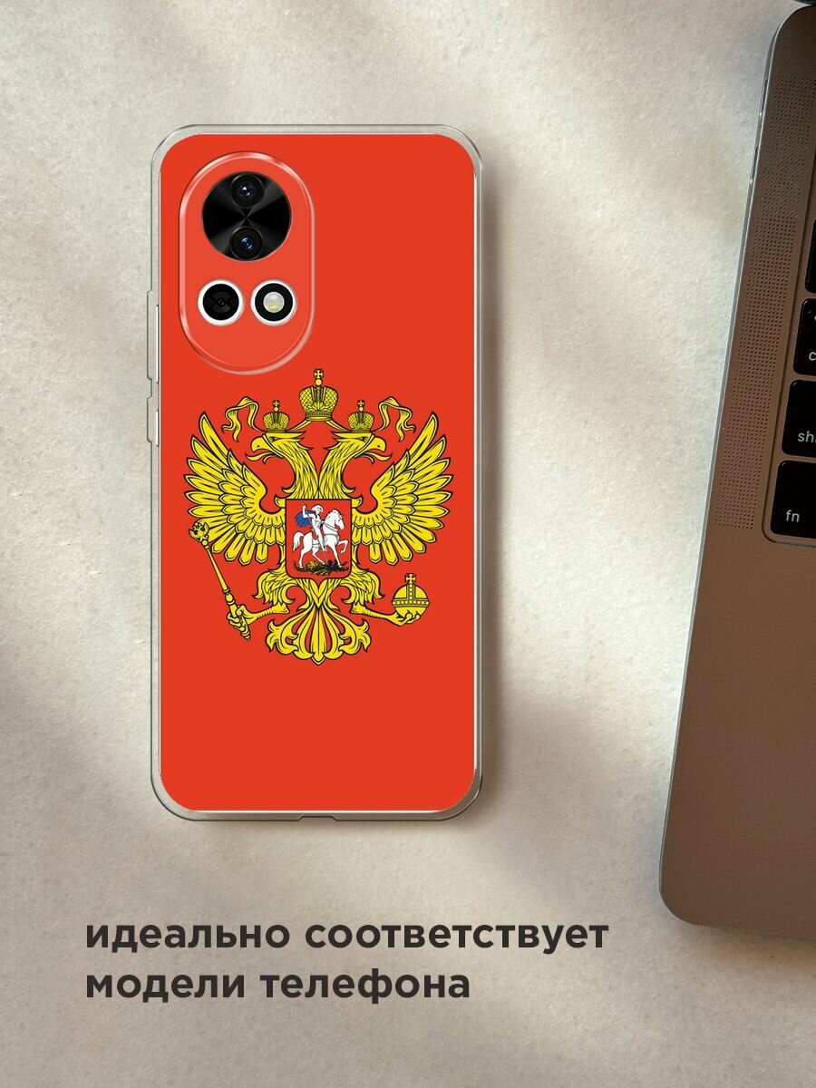 Чехол на Huawei Nova 12/Nova13 / Хуавей Нова 12/Нова 13 с принтом "Герб России полотно" — фото 1
