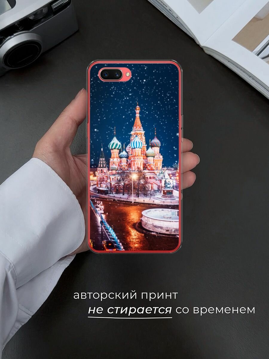 Силиконовый чехол на Oppo A3s / Oppo A3s с принтом "Москва 1" — фото 1