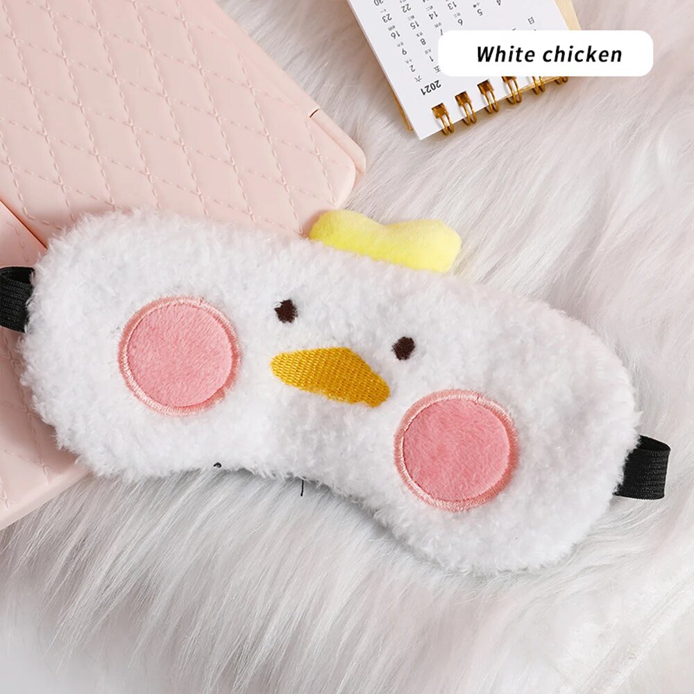 Плюшевая маска для сна Sort Eye Covers white chicken