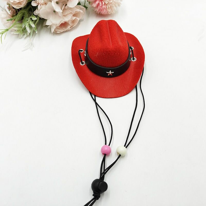 Ковбойская шляпа для питомцев Стильная мини-шляпа в западном стиле для собак и кошек
