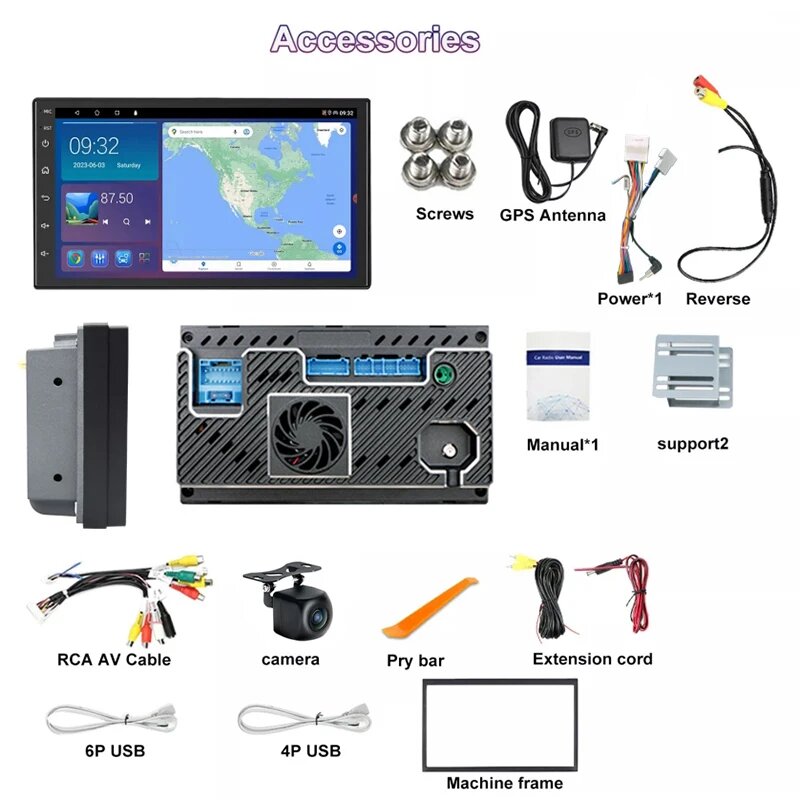 7" Android 13 Автомагнитола Carplay GPS Navi Nissan Tiida 2006-2013, 4-64GB, Цвет: 7