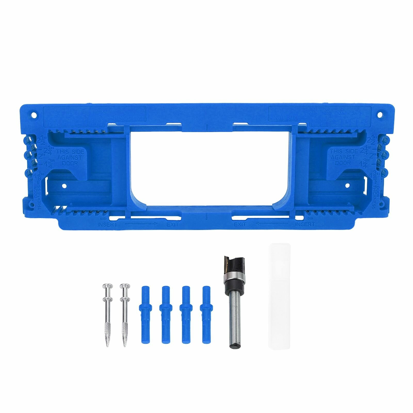 Шаблон для установки дверных петель на косяки, ABS, синего цвета, высокой прочности, для точной установки дверных петель и декорирования дома