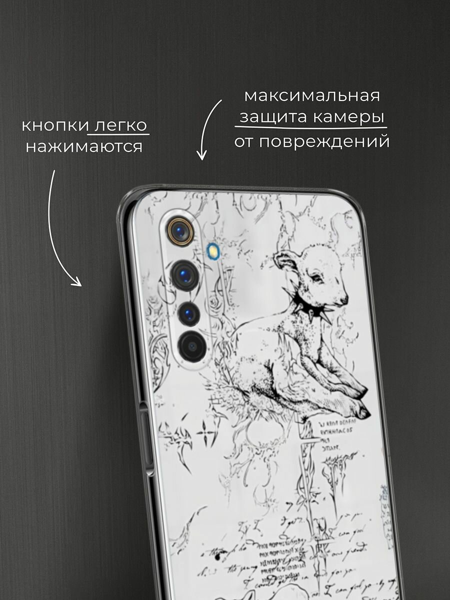 Чехол на Realme 6 Pro / Реалми 6 Про с принтом "Готический ягненок" — фото 1