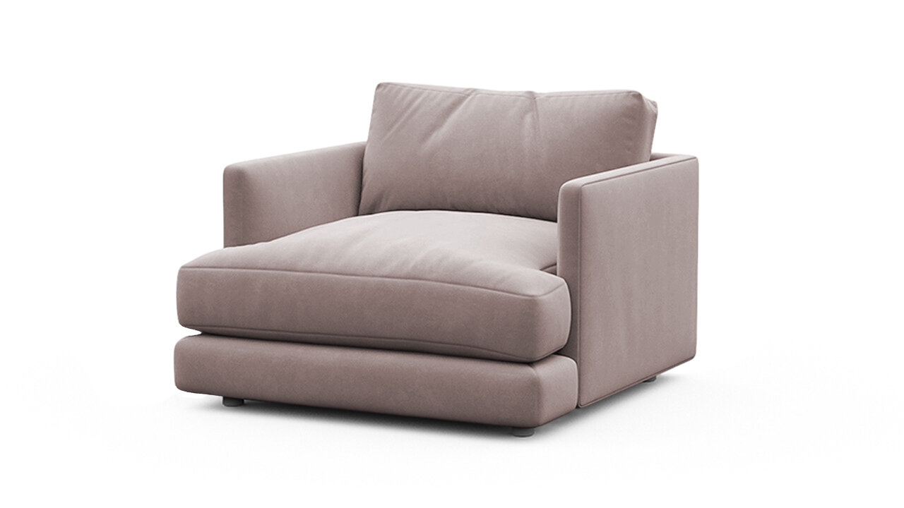 Кресло Ибица Velutto 37 NOW 93x93x90 см, розовый Велютто, нераскладной Фиеста