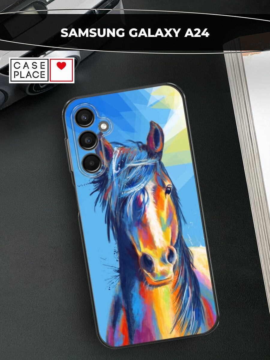 Чехол на Samsung Galaxy A24 / Самсунг Галакси A24 с принтом "Лошадь арт 3"