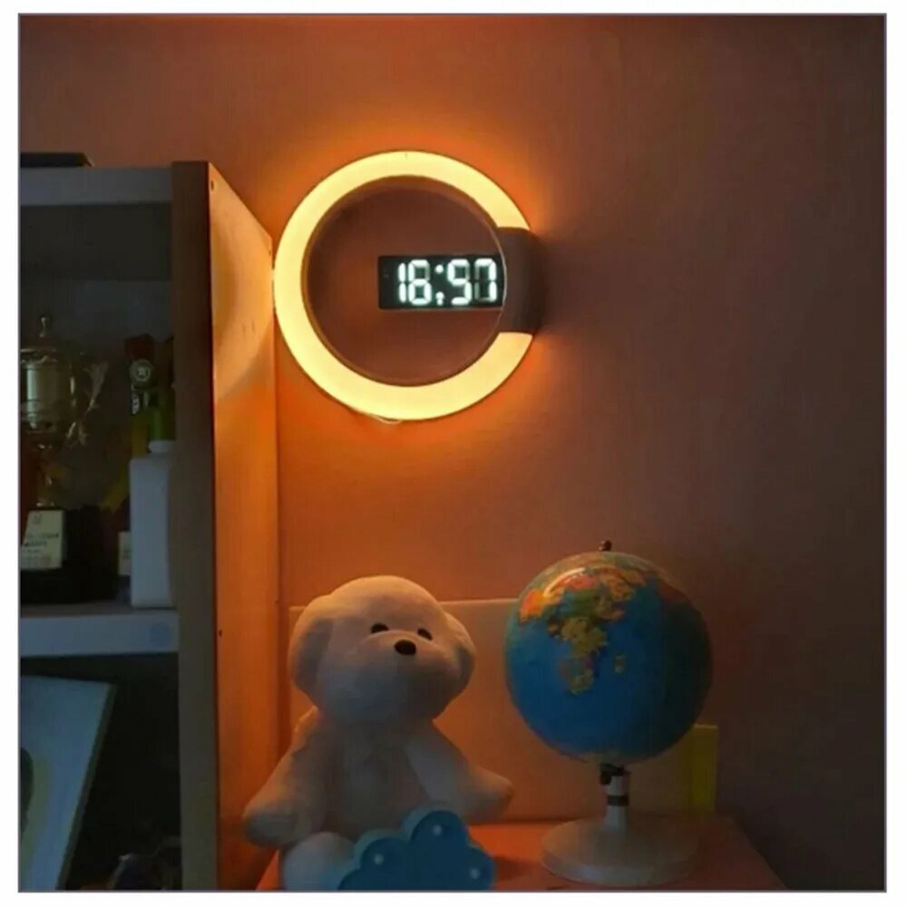 LED светящийся цифровой настенный будильник: креативные электронные часы для гостиной и спальни