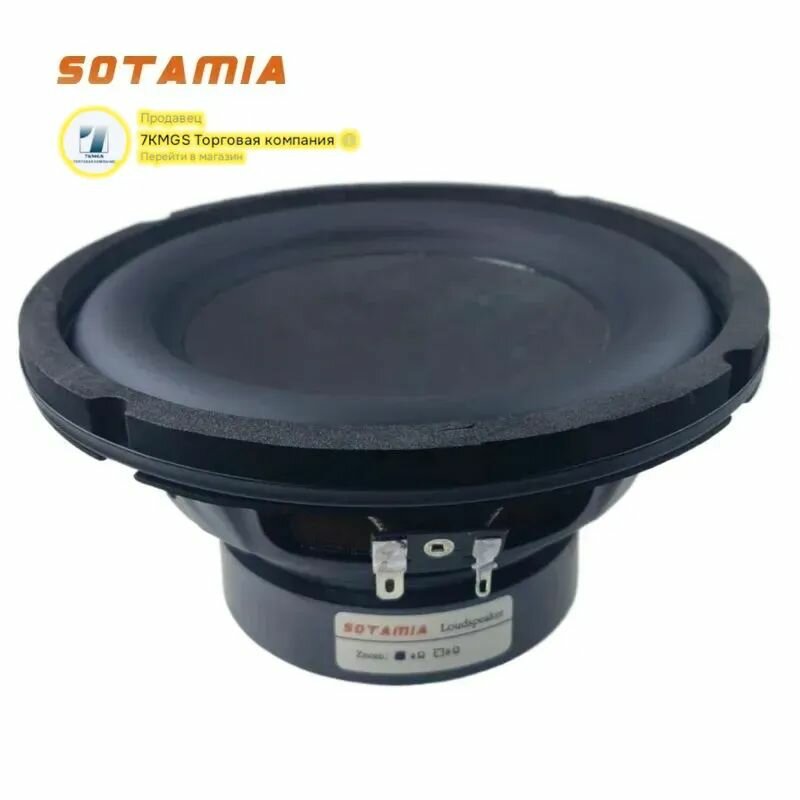 SOTAMIA 1Pcs 100 Вт 6,5-дюймовый сабвуфер 4 Ом DIY Аудио Bluetooth Динамик Бас с длинным ходом для домашнего кинотеатра Музыкальный динамик