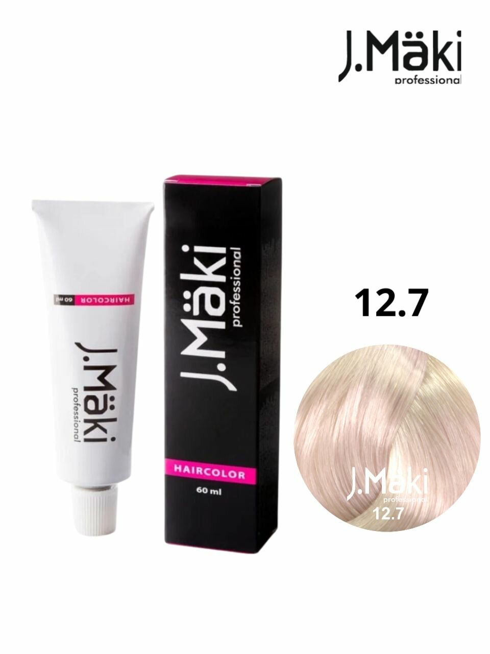 J.Maki 12.7 Суперблонд фиолетовый; cтойкая краска для волос 60 мл
