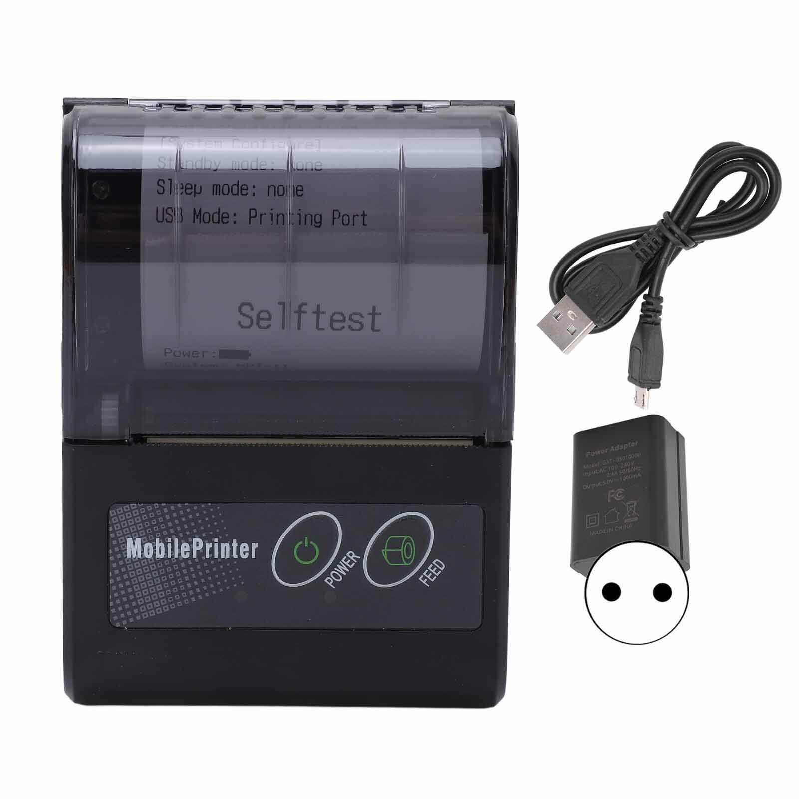 Wireless Bluetooth Thermal Receipt Printer Mini Portable for IOS Android Supermarkets RestaurantsEU Plug