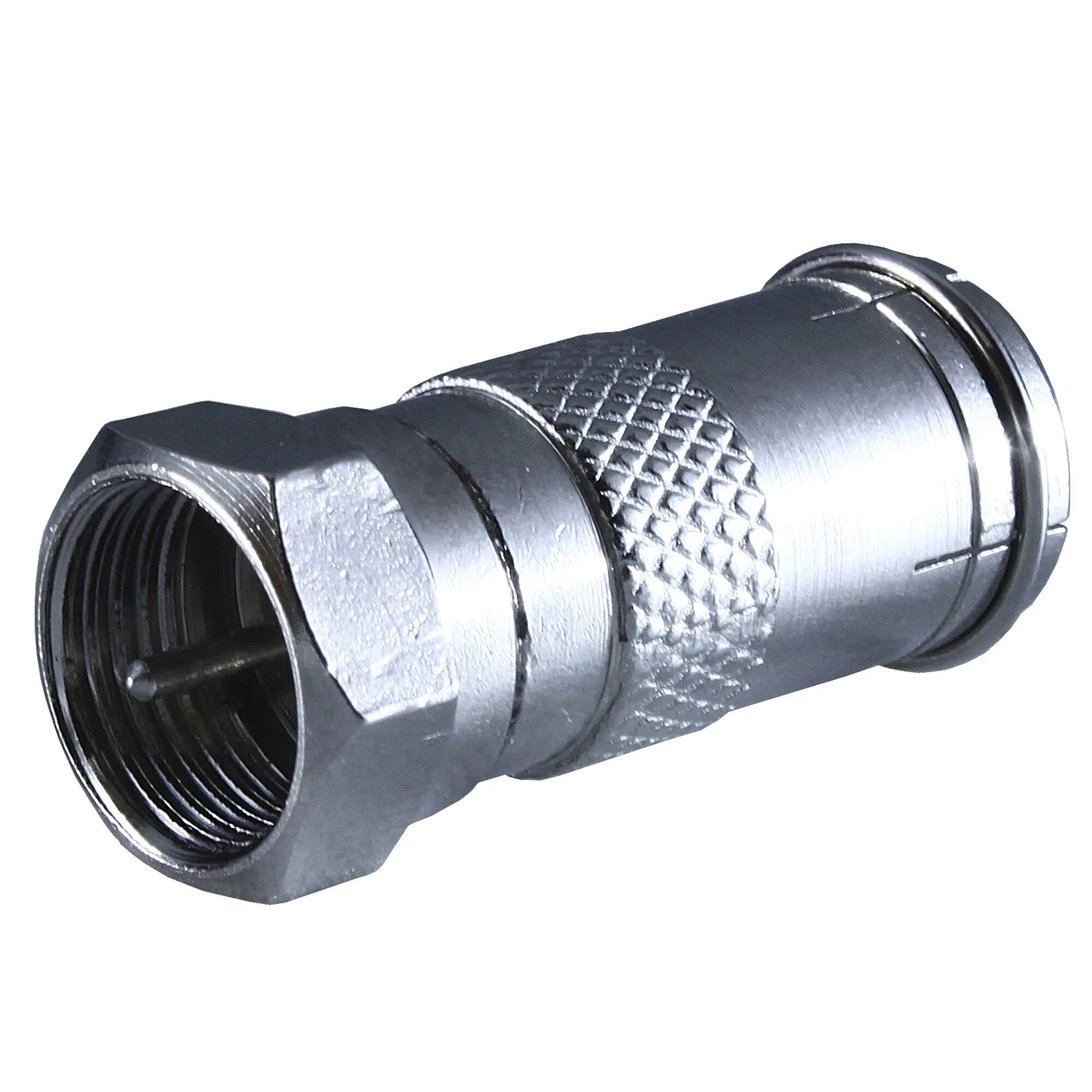 Металл переходник F-штекер на TV гнездо, коаксиальный адаптер для антенны и ТВ