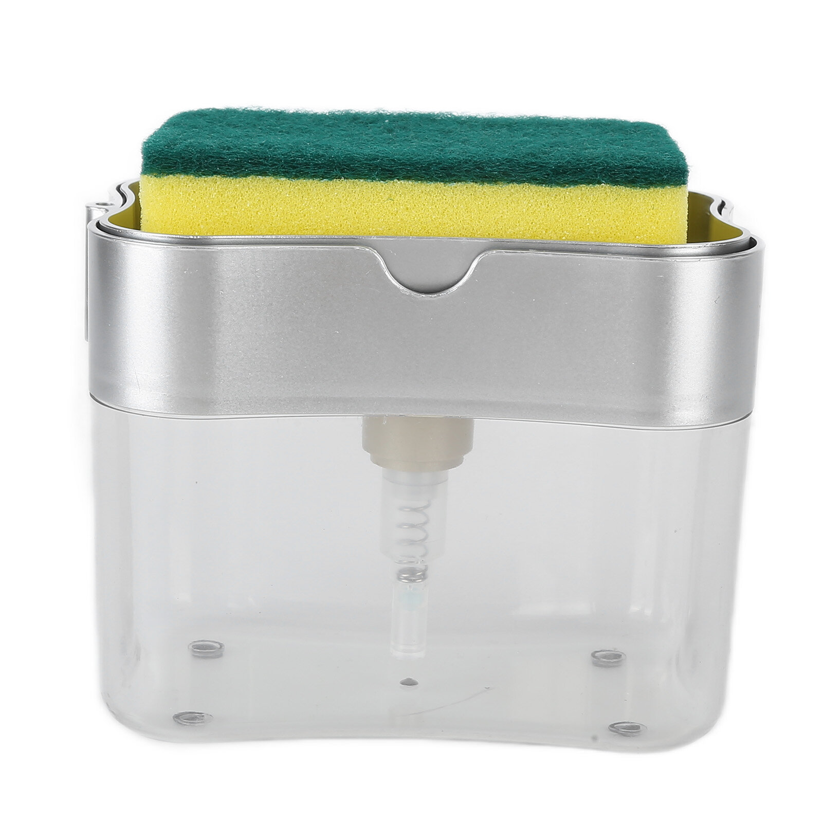 Портативный дозатор мыла, ручной контейнер для жидкого мыла, органайзер для мыла, ручной пресс, коробка для жидкости для кухни, серебристый