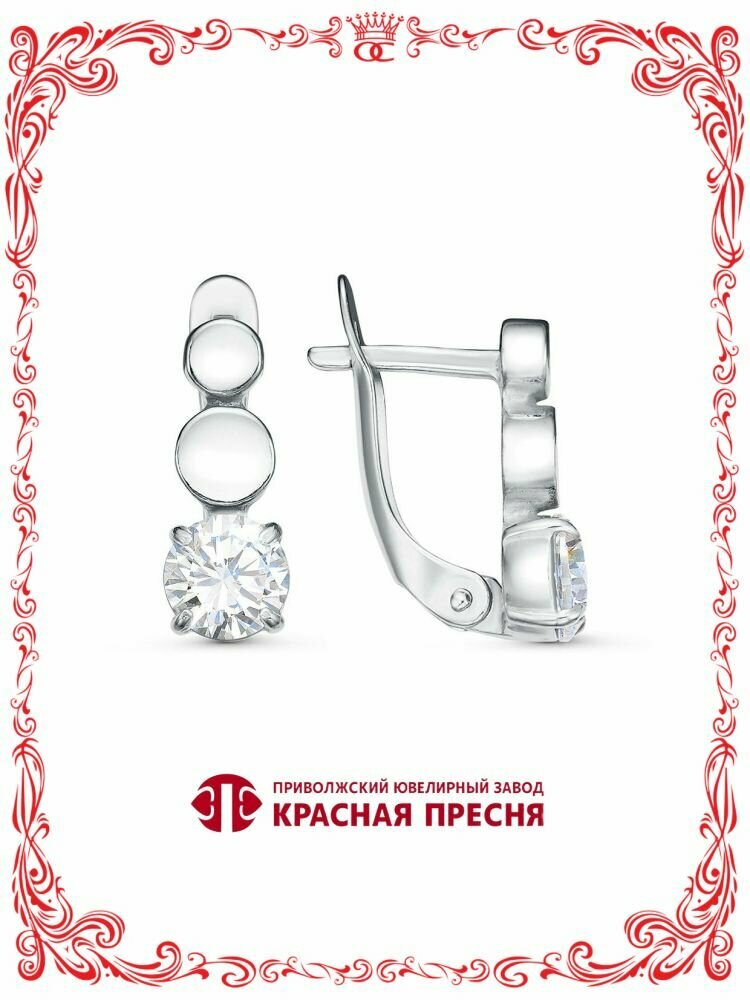 Серьги, фианит
