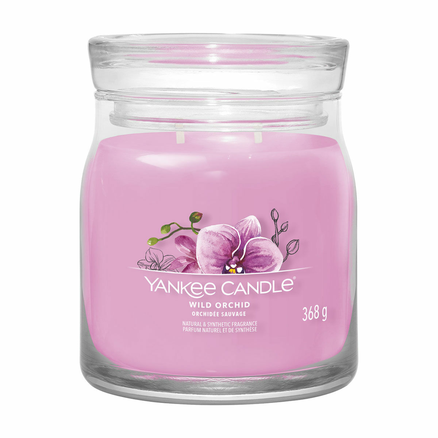 Ароматическая свеча Yankee Candle SIGNATURE "Дикая орхидея/WILD ORCHID", средняя