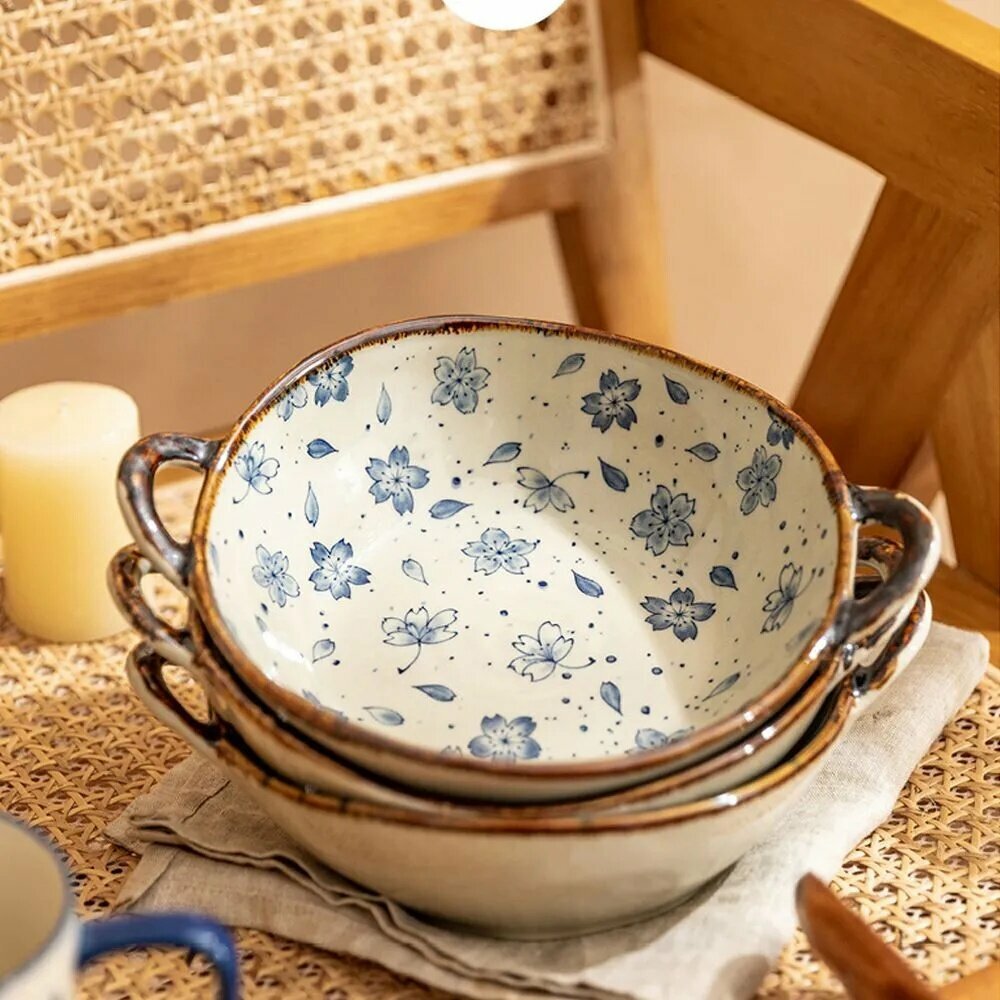 Тарелки суповые, 2 шт; Салатник фарфоровый, 19 см